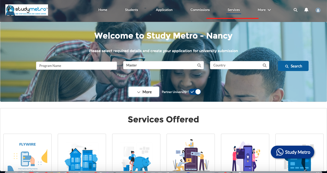 Exclusive services on partner portal